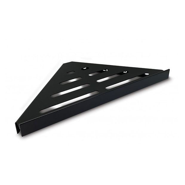 Genesis Matt Black Stainless Steel Reversible Shower Shelf