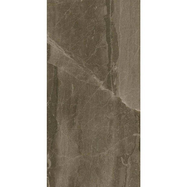 Gio Brown Gloss Marble Effect Wall Tiles - 30 x 60cm