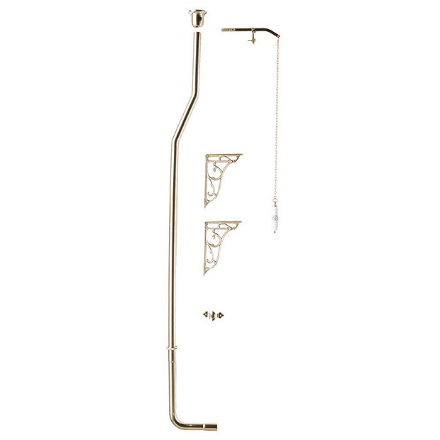 High Level Flush Pipe Kit - Gold | Victorian Plumbing