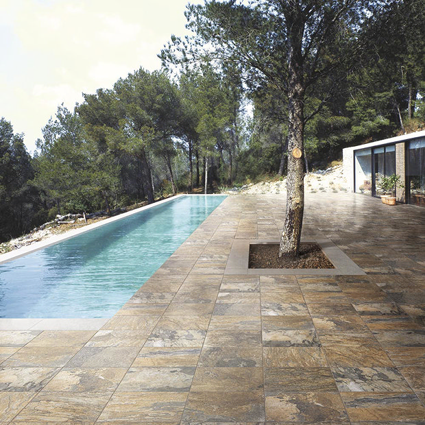 Grado Matt Textured Brown Tile | Online At Victorian Plumbing.co.uk