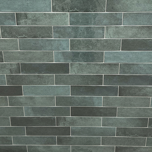 Granley Rustic Green Gloss Wall Tiles 70 x 280mm