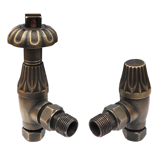 Chatsworth Gothic Traditional Angled Radiator Valves | Victorian ...