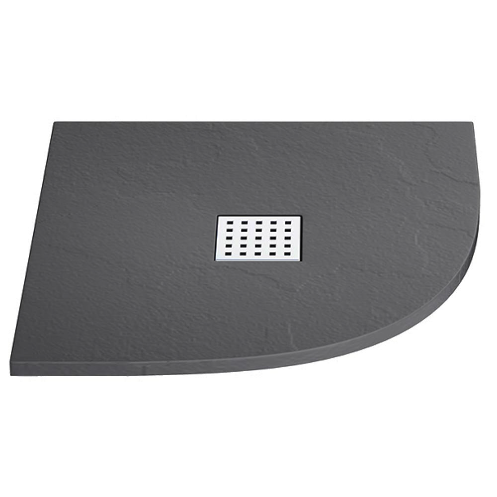 Graphite Slate Effect Quadrant Shower Tray | Victorian Plumbing.co.uk