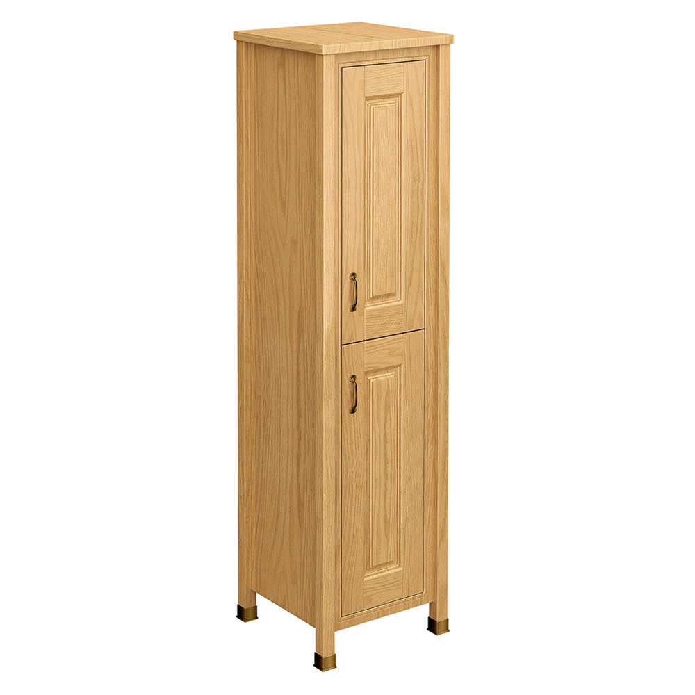 Grenville American Oak Solid Wood 2 Door Tall Unit | Available Now