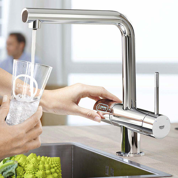 Grohe Blue Chilled & Sparkling Starter Kit with Minta Tap - Chrome ...