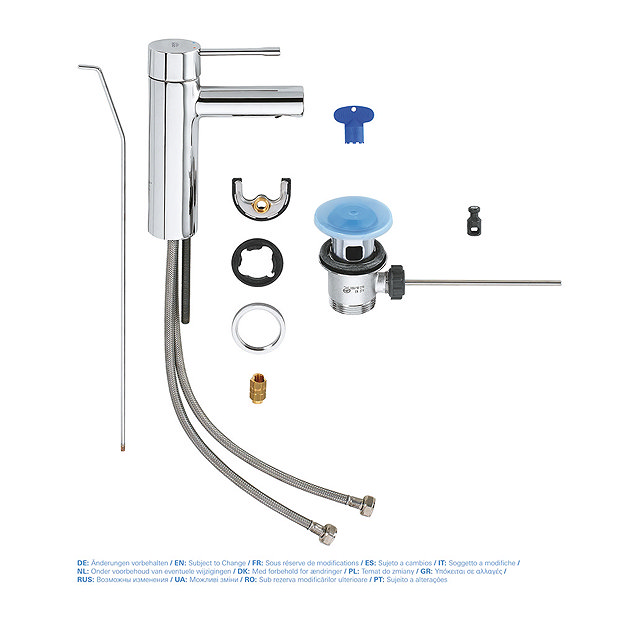 Grohe Essence S-Size Mono Basin Mixer with Pop-up Waste - 32898001
