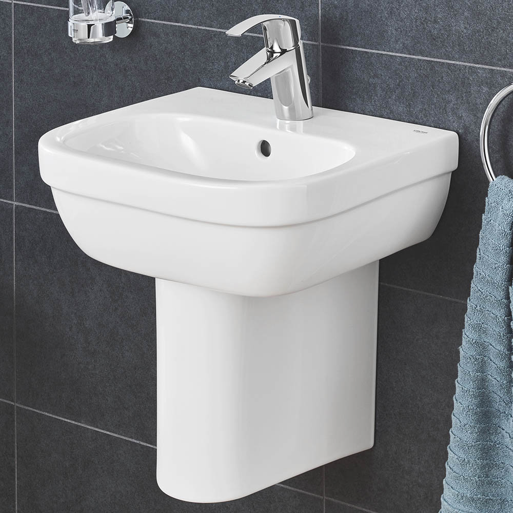 Grohe Euro Ceramic 450mm 1TH Basin + Half Pedestal