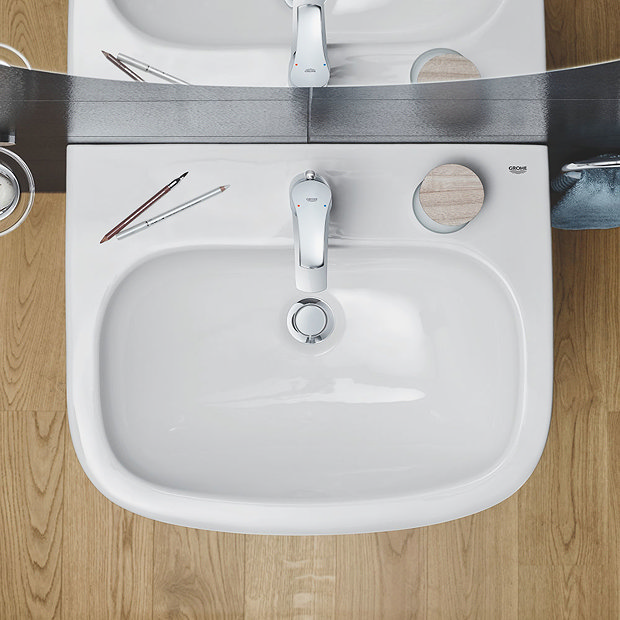 Grohe Eurosmart Mono Basin Mixer w/ Waste | Victorian Plumbing.co.uk