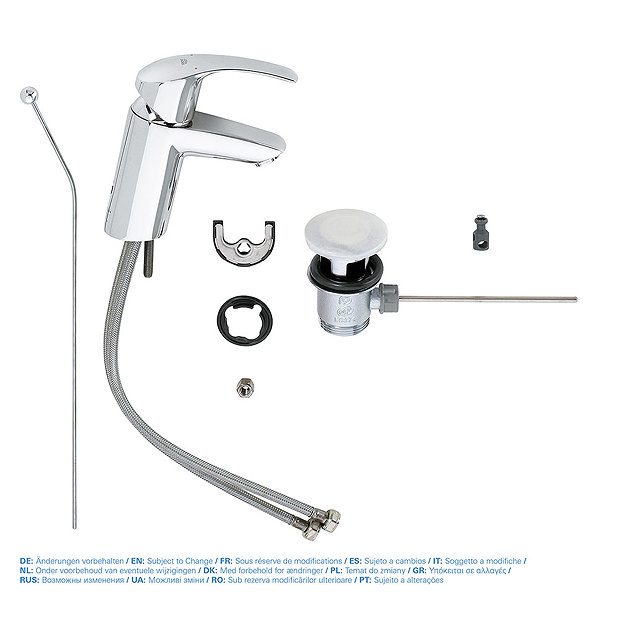 Grohe Eurosmart Mono Basin Mixer w/ Waste | Victorian Plumbing