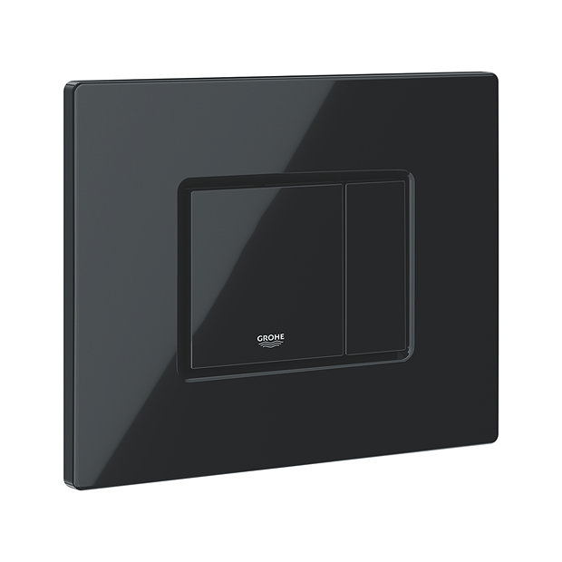 Grohe Even Dual Flush Plate - Glossy black