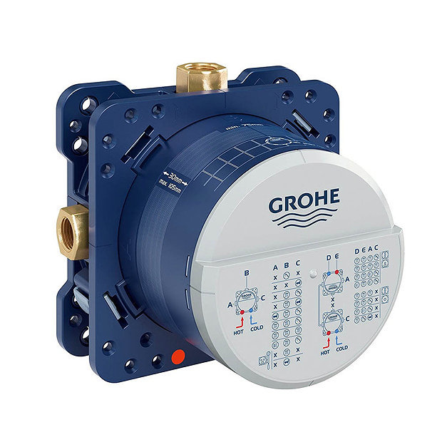 Grohe Grohtherm SmartConnect Square Head & Handset Shower Set