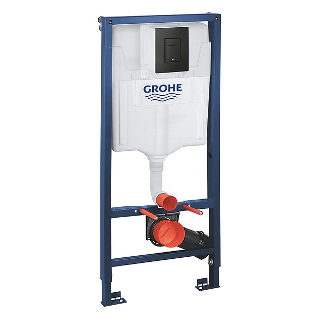 Grohe Solido Even Black Flush Plate / Euro Rimless Ceramic Complete WC ...