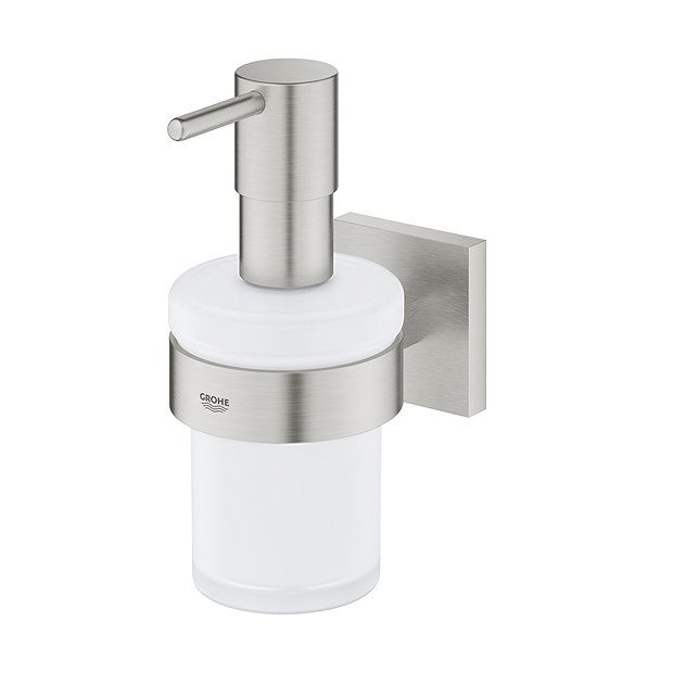 Grohe Start Cube QuickFix Soap Dispenser with Holder - Supersteel
