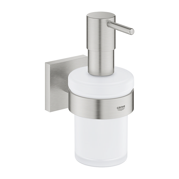 Grohe Start Cube QuickFix Soap Dispenser with Holder - Supersteel