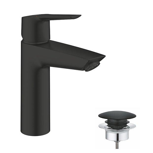 Grohe Start SilkMove ES M-Size Mono Basin Mixer with Push-Open Waste ...