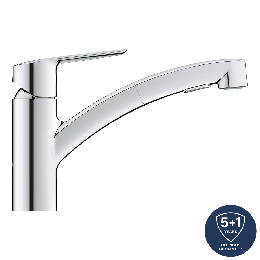 Grohe Start Single Lever Kitchen Sink Mixer with Pull Out Spray ...