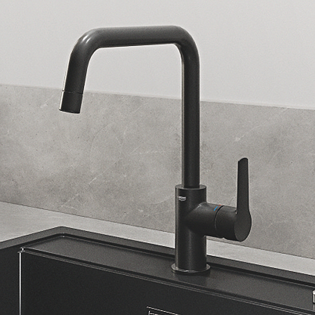 Grohe Start U-Spout Kitchen Mixer Tap - Matt Black