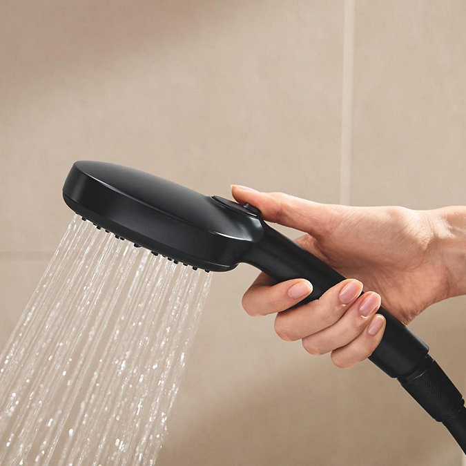 Grohe Vitalio Comfort 250 Thermostatic Shower System - Matt Black