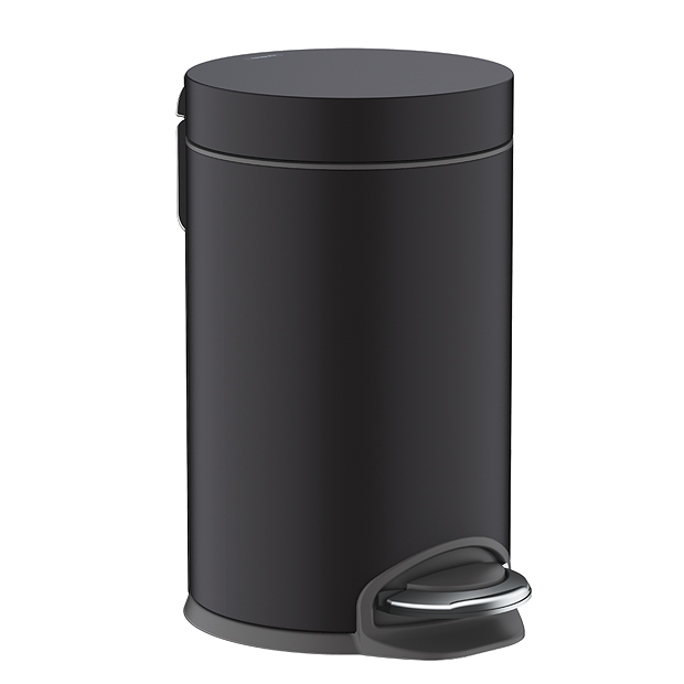 hansgrohe AddStoris Matt Black 3 Litre Pedal Bin - 41775670