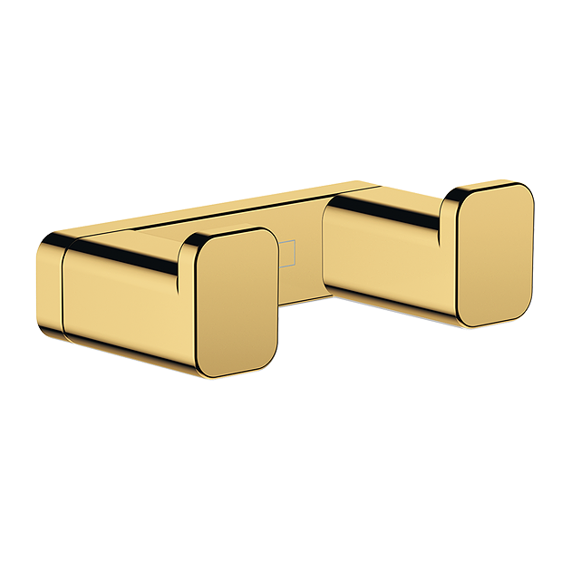hansgrohe AddStoris Polished Gold Optic Double Robe Hook - 41755990