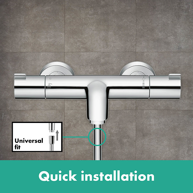 hansgrohe Ecostat 1001 CL Thermostatic Exposed Bath Shower Mixer - 13201000