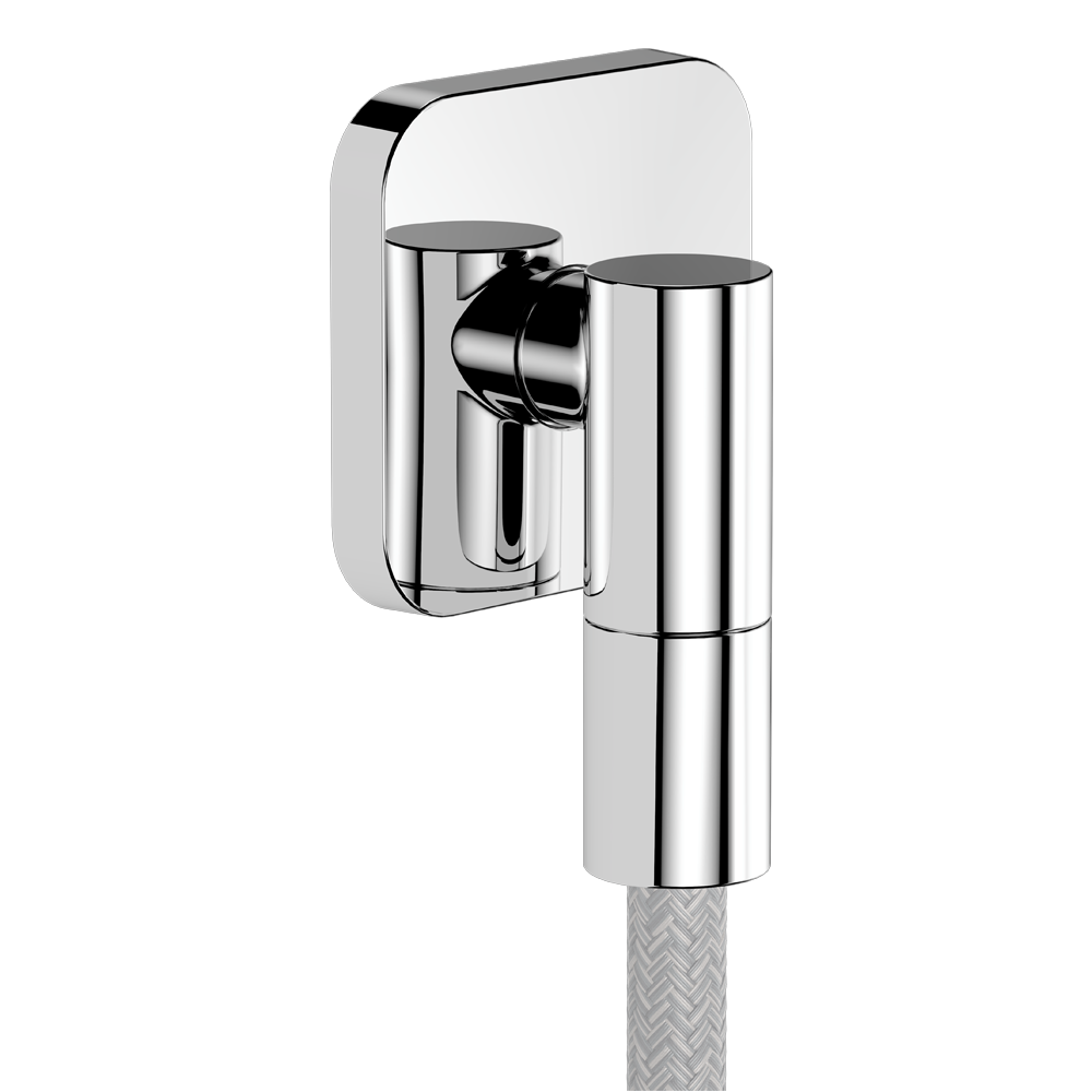 hansgrohe FixFit Fine Q Wall Outlet with Non-Return Valve - Chrome