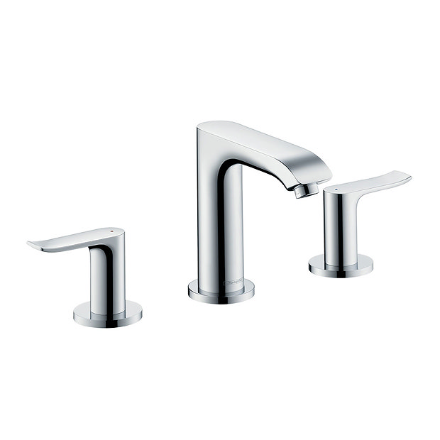 hansgrohe Metris 3-Hole Basin Mixer 100 with Pop-up Waste - 31083000