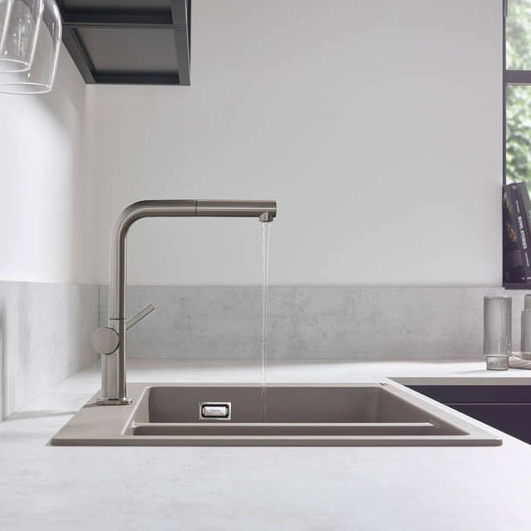 hansgrohe Talis M54 270 Single Lever Kitchen Mixer with Pull Out Spray ...