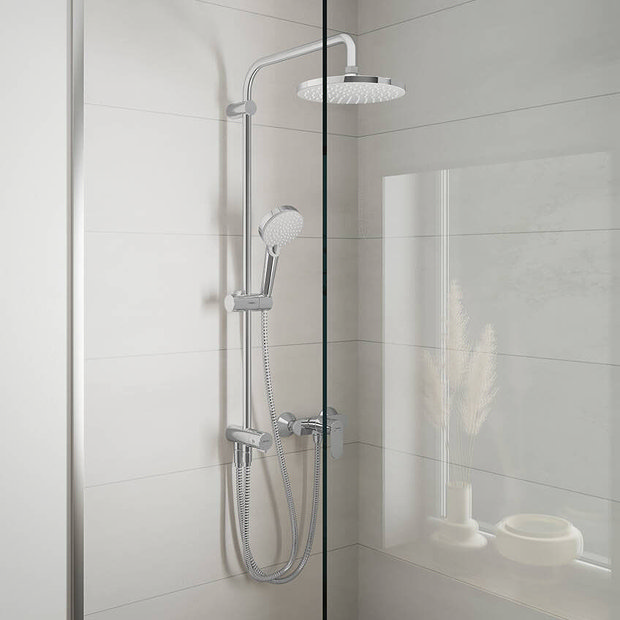hansgrohe Vernis Blend EcoSmart Shower Kit with Diverter - Chrome ...