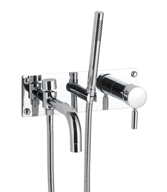 Ultra Helix Single Lever Wall Mounted Bath Shower Mixer - Chrome ...