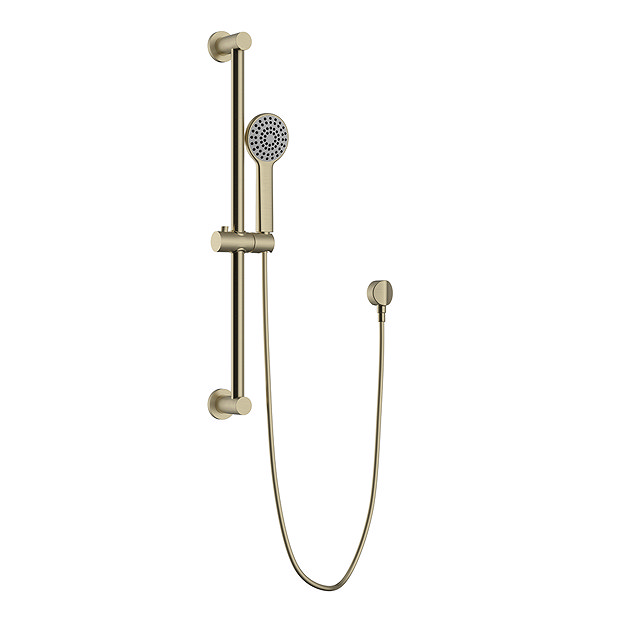 Heritage Brushed Brass Adjustable Riser Kit with Multi-Function Handset ...