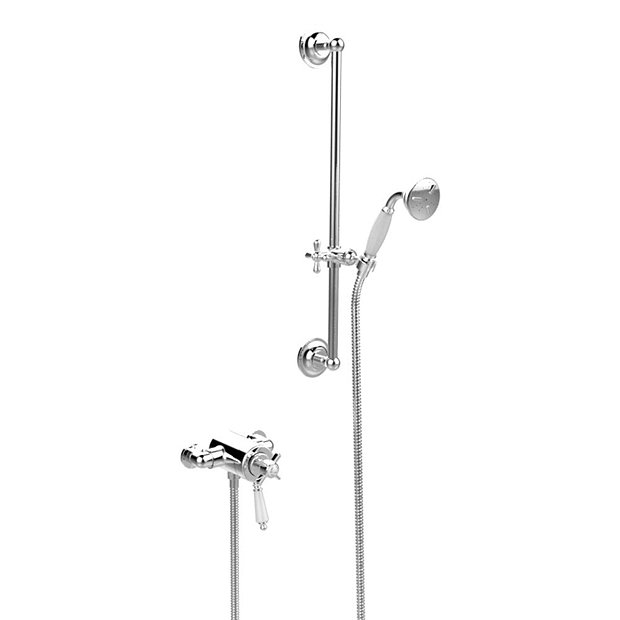 Heritage Dawlish Exposed Shower with Premium Flexible Riser Kit ...