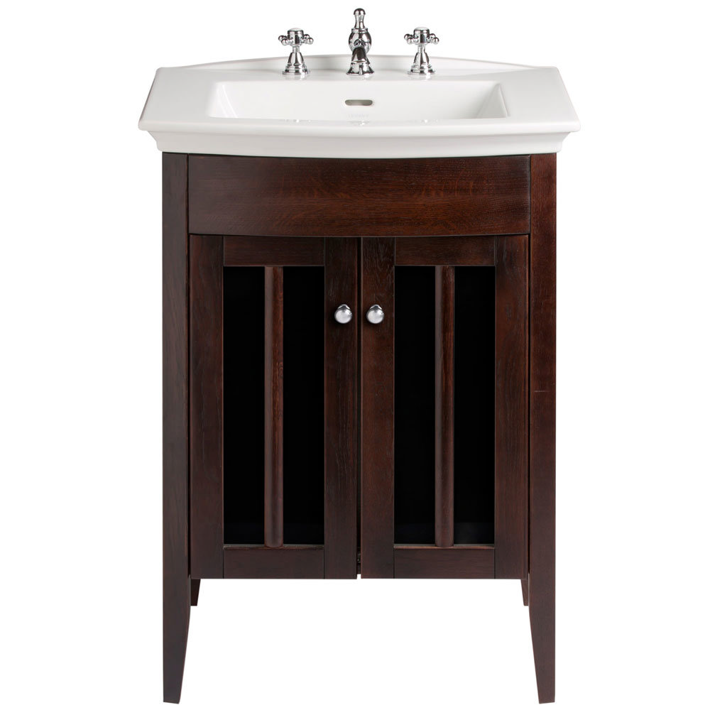 Heritage Hidcote Freestanding Blenheim Walnut Vanity Unit With Chrome ...