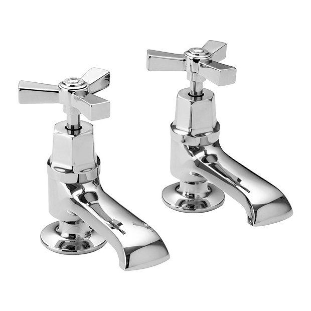 Heritage Gracechurch Basin Pillar Taps | Victorian Plumbing.co.uk