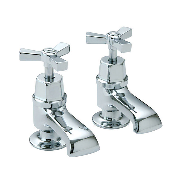 Heritage Gracechurch Basin Pillar Taps | At Victorian Plumbing.co.uk