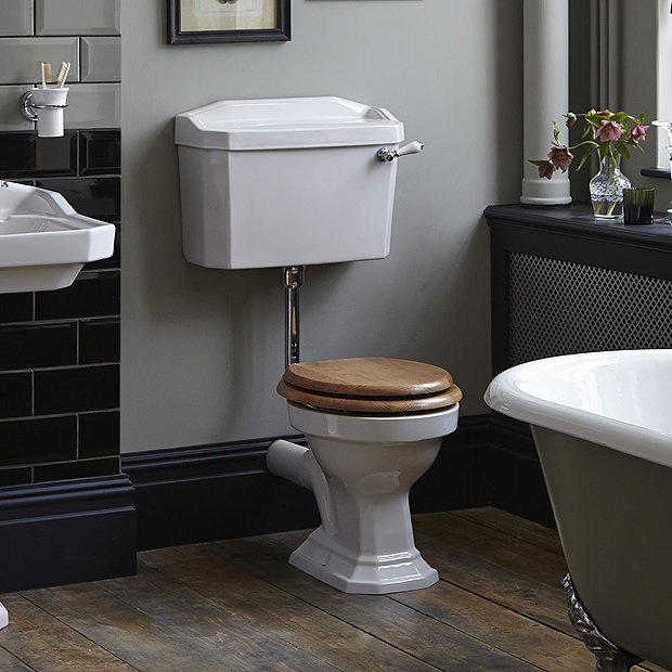 Heritage Granley Low Level WC & Chrome Flush Pack | Victorian Plumbing