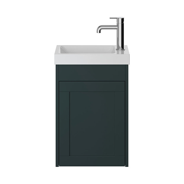 Heritage Lynton Classic Green Wall Hung Cloakroom Vanity Unit