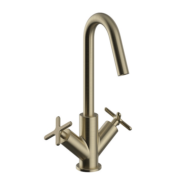 Heritage Salcombe Mono Basin Mixer - Brushed Brass - TSACBB04
