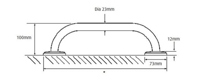 Heritage Small Grab Rail | Vintage Gold | Victorian Plumbing.co.uk