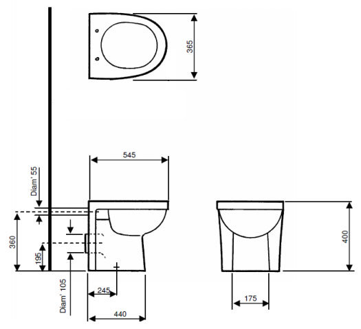 Heritage Sonic Back To Wall WC Pan With Soft Close Seat | Online Now