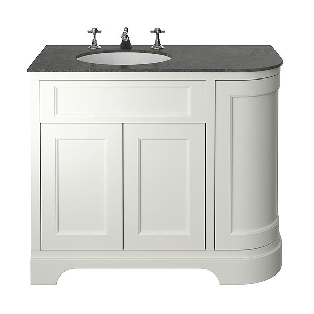 Heritage Wilton Chantilly 1000mm Corner LH Vanity with Dark Concrete ...