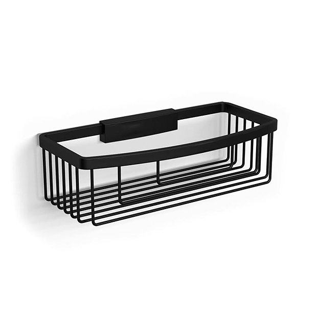 HIB Atto Black Traditional Wire Shower Basket