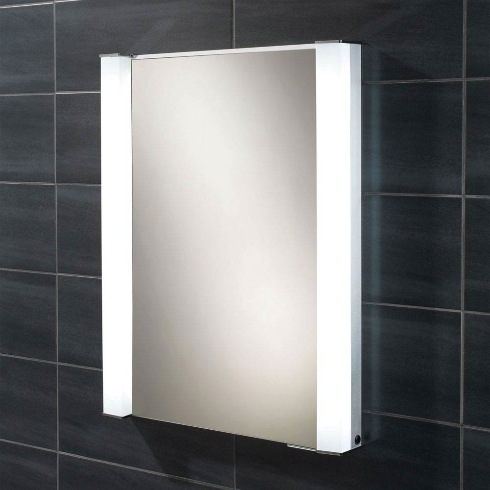 HIB Parity Recessed Fluorescent Aluminium Mirror Cabinet - 44200