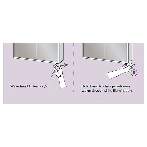HiB Qubic 50 LED Aluminium Mirror Cabinet (46400) | Victorian Plumbing