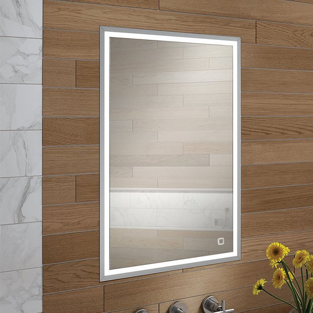 HIB Vanquish 50 Recessed LED Aluminium Mirror Cabinet - 47600