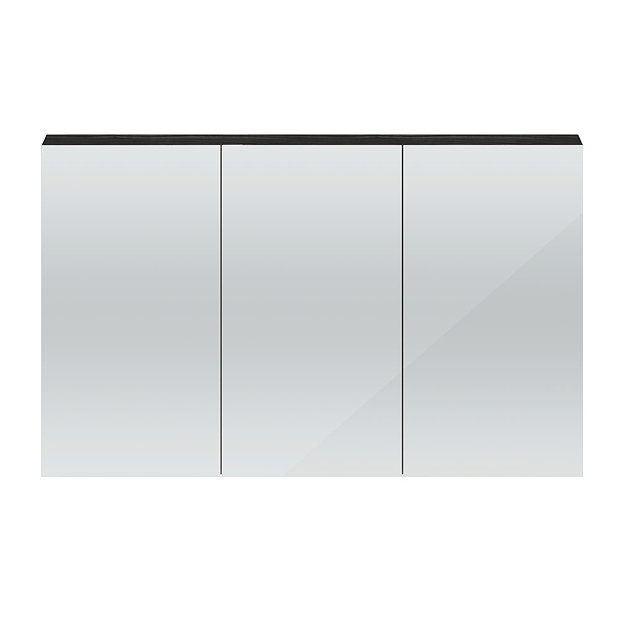 Hudson Reed 1350mm Hacienda Black 3 Door Mirror Cabinet - QUA011 ...