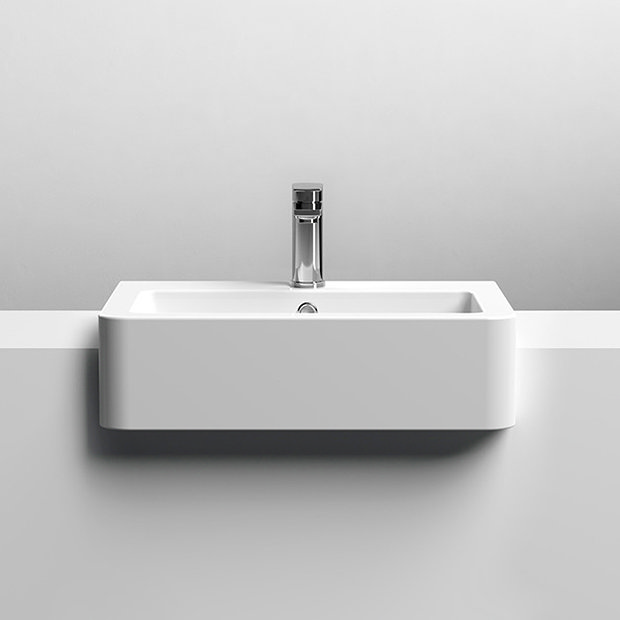 Hudson Reed 565mm 1TH Rectangular Semi-Recessed Basin - NBV171