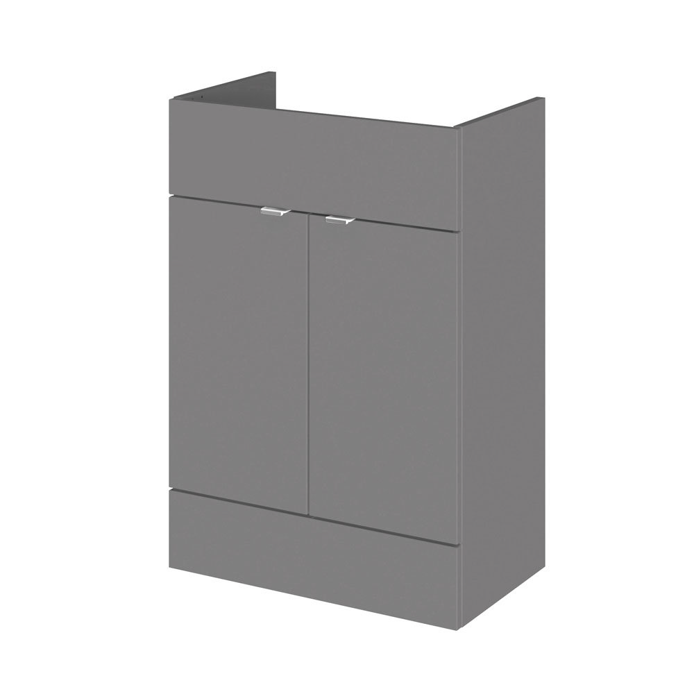 Hudson Reed 600x355mm Gloss Grey Full Depth Vanity Unit | Victorian ...