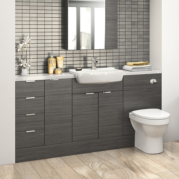 Hudson Reed 600x355mm Hacienda Black Full Depth Vanity Unit | Victorian ...