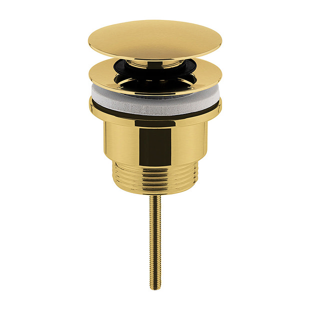 Hudson Reed Brushed Brass Universal Push Button Basin Waste - EK810